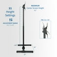 "VIVO Black TV Stand with Telescoping Height Adjustment, Holds 13"" to ...