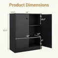 ELLEGNT Buffet Cabinet Sideboard – 2‑Door Storage Unit with 3 Shelves ...