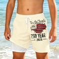 Big Boys Patriotic Print Breathable Swim Trunks Quick Dry Pool Holiday ...