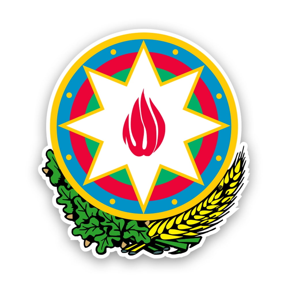 Azerbaijani Emblem Sticker Decal - Self Adhesive Vinyl - Weatherproof ...