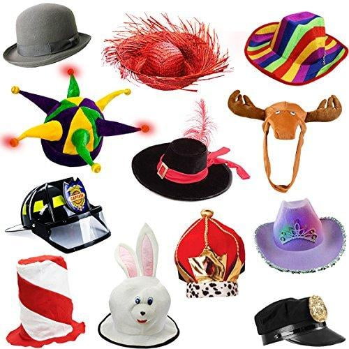 6 Assorted Dress Up Costume Party Hats By Funny Party Hats
