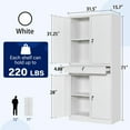 Fesbos Heavy Duty Metal Garage Storage Cabinet, Locking with Adjustable ...