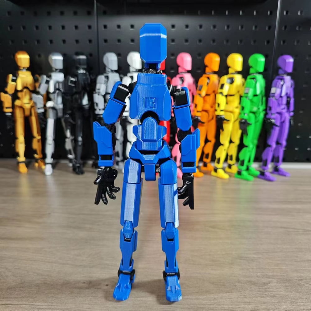 1 Juego Robot Multiarticulado Maniquí 3D 13 Figura Acción ( ) Azul ...