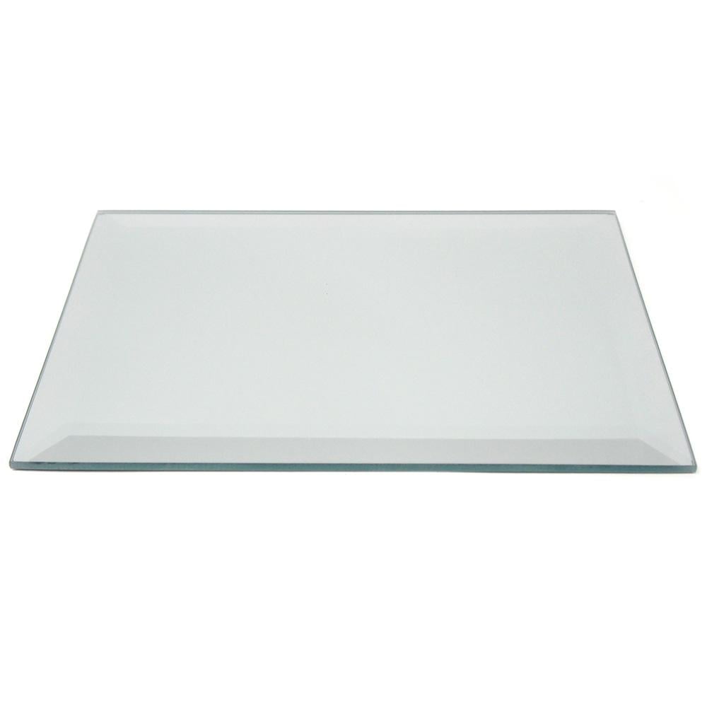 Rectangular Beveled Edge Mirror Glass Base Centerpiece, 11-3/4-Inch ...