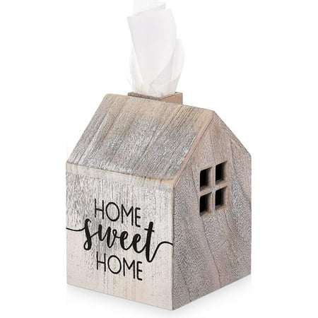 House Tissue Box Cover House Shaped Tissue Box Holder Wooden Tissue Box ...