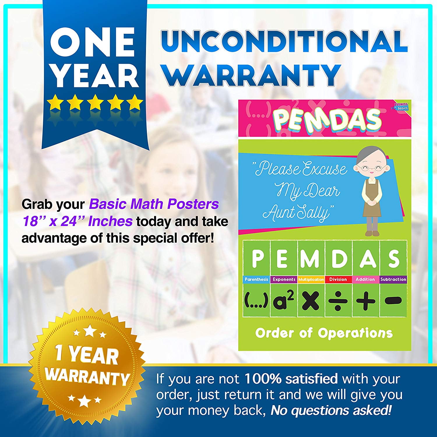Buy Educational Math Posters for Kids by business Basics for Kids ...