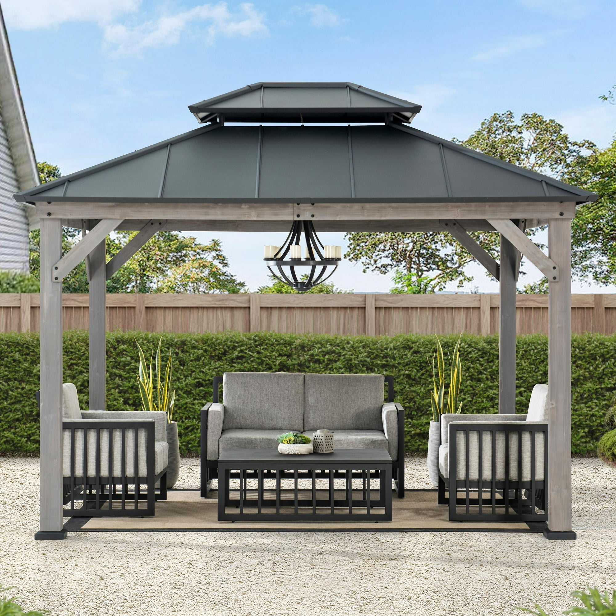Click here for Sunjoy Group Sunjoy Outdoor Gazebo 10 X 12 Ft. 2-T... prices