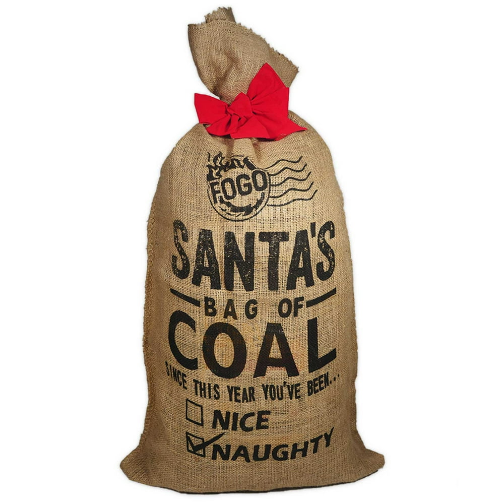 FOGO Santa's Bag of Coal with All Natural Premium Lump Charcoal 35lb ...