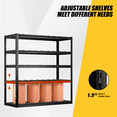 5-Tier Storage Shelves Heavy Duty Metal Shelving Unit, 3000LBS Capacity ...