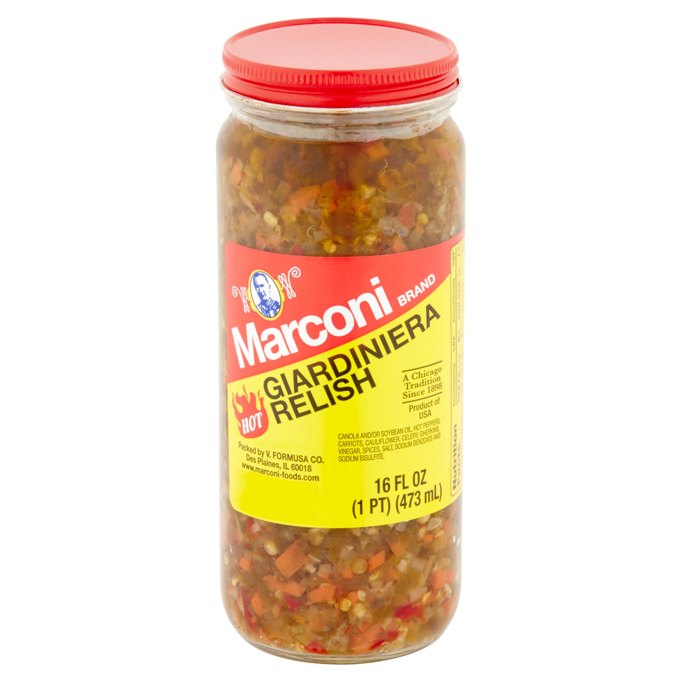 Potbelly Hot Peppers Marconi Medium Hot Giardiniera Relish, 16 Fl Oz ...