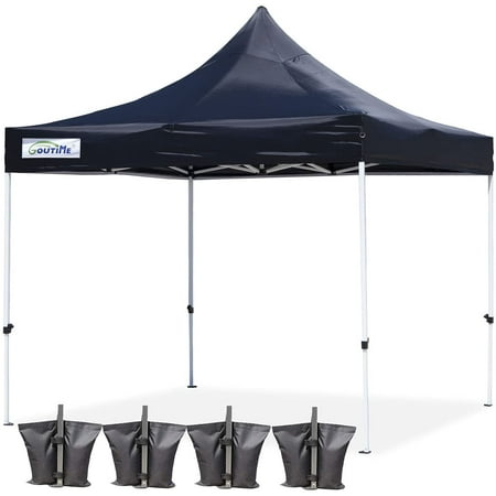 Goutime 10x10 Ft (3m*3m) Easy Pop Up Canopy Tent Gazebo Marquee ...
