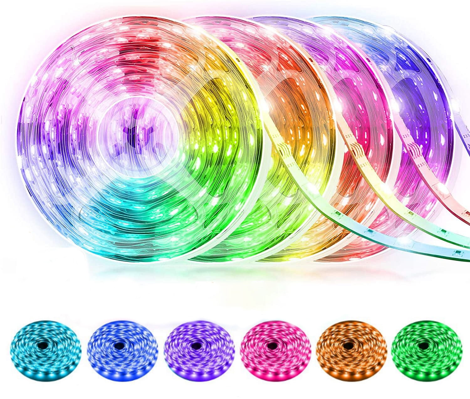 65.6ft Waterproof Led Strip Lights Outdoor Indoor,600 SMD 5050 LED ...