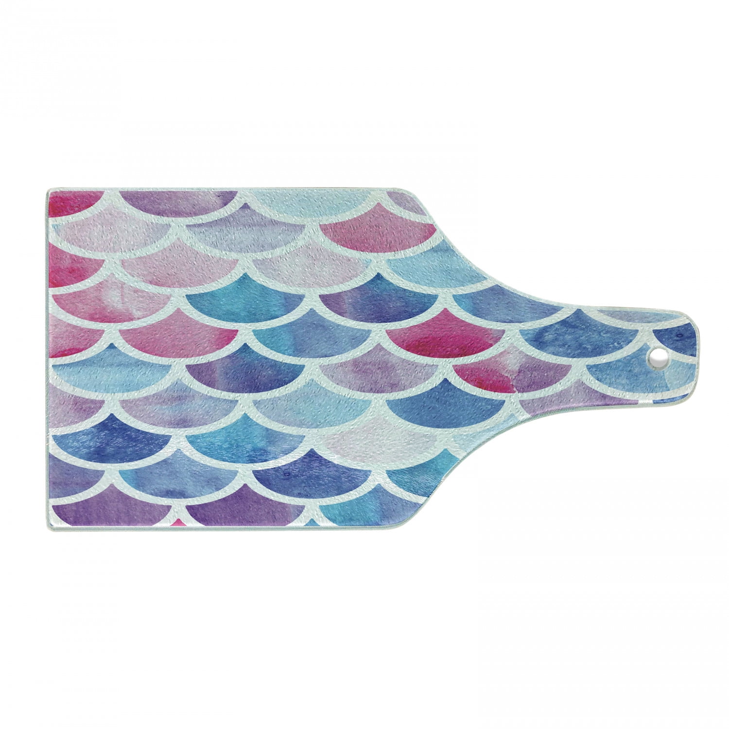 Fish Scale Cutting Board, Circles Pastel Watercolors Mermaid Pattern ...