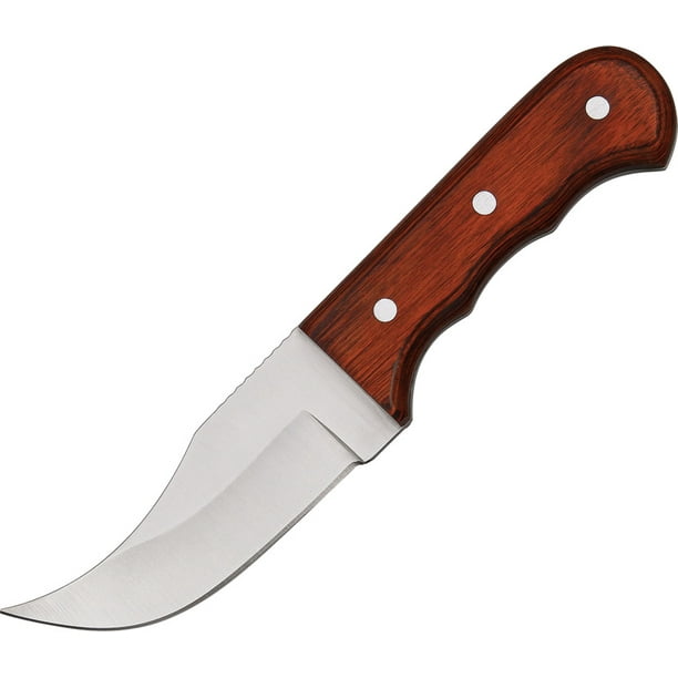 FIXED-BLADE HUNTING KNIFE | Mini 6.25" Full Tang Wood Survival Skinner ...
