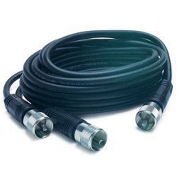 PROCOMM 12` FOOT RG59 CB RADIO CO-PHASE ANTENNA COAX MOLDED ENDS ...