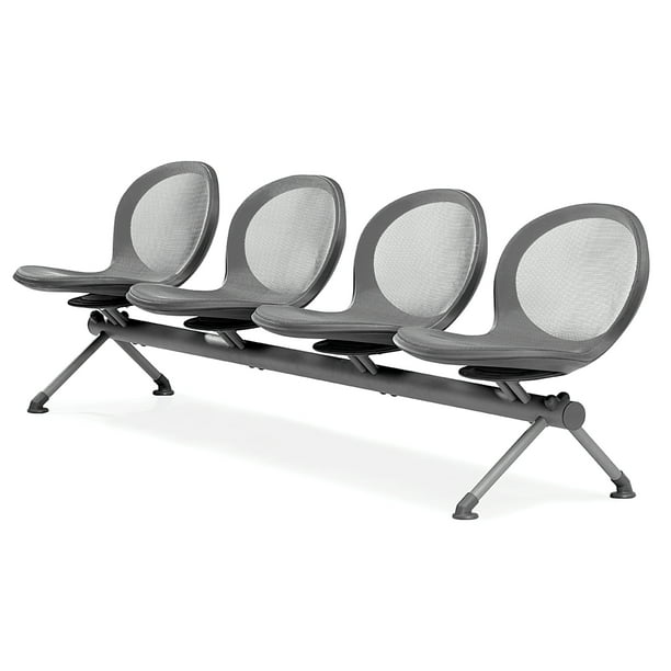 OFM NET Series 4-Unit Beam Seating with 4 Seats, Gray - Walmart.com