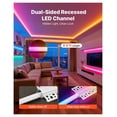 LED Channel for Strip Lights, 10-Pack 6.6ft Aluminum Recessed Diffuser ...