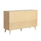 Walker Edison Modern 6-Drawer Dresser, Sleek Riviera Finish, Cut-Out ...