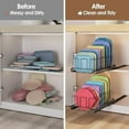 Pull Out Food Container Lid Organizer with Sliding Rail, Slide Out ...
