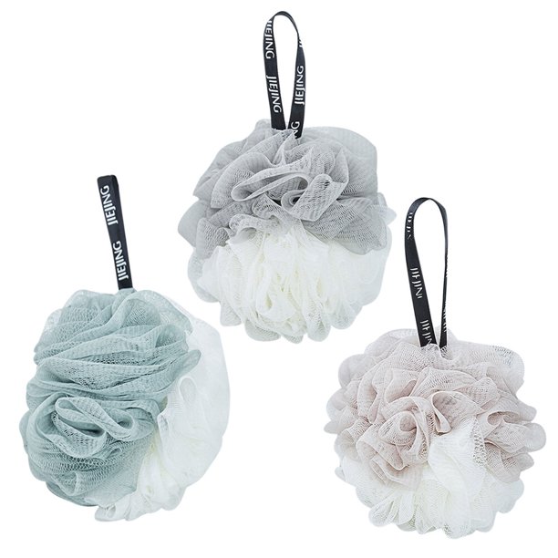 3pcs Bathing Flowes Shower Sponges Bath Balls Mesh Nets Resuable ...