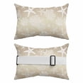 Coastal Starfish Shell Coral Outdoor Pillow for Chaise Lounge Chair ...