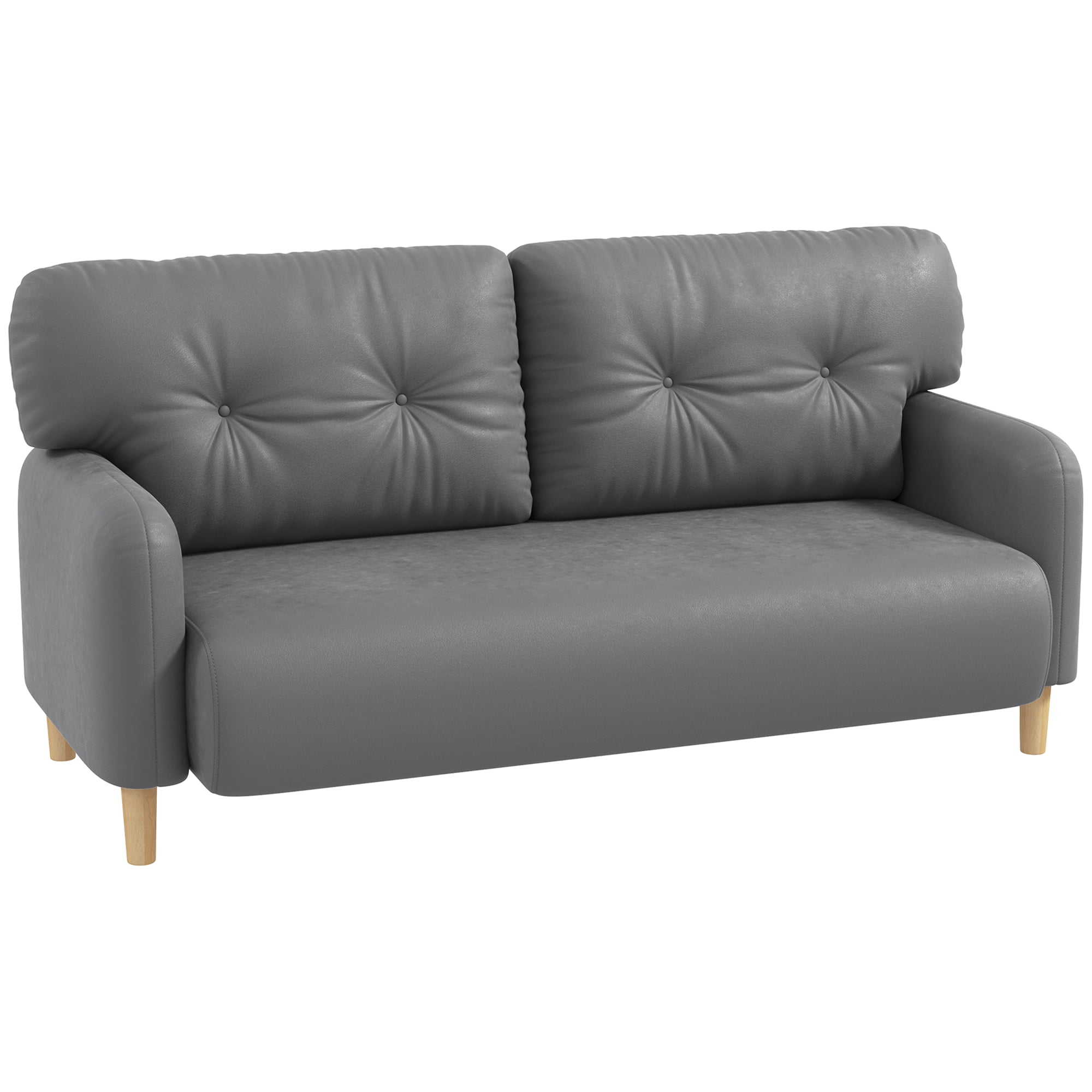 Click here for Homcom 58 Loveseat Sofa For Bedroom  Grey 58.3 W X... prices