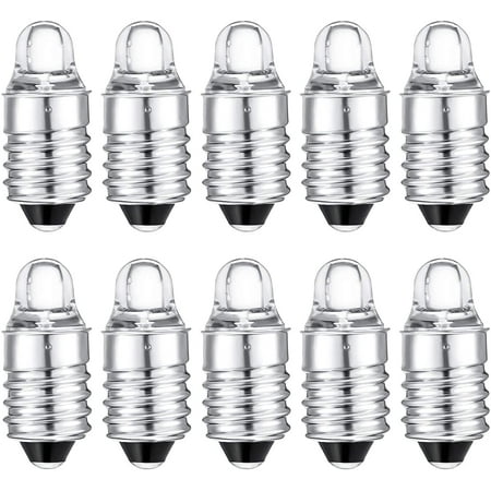 10 Pieces Miniature LED Flashlight Bulbs 3 Volt LED Replacement Bulb ...