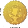 25 Sheet Plastic Self Adhesive Gold Foil Embossed Stickers Medal ...