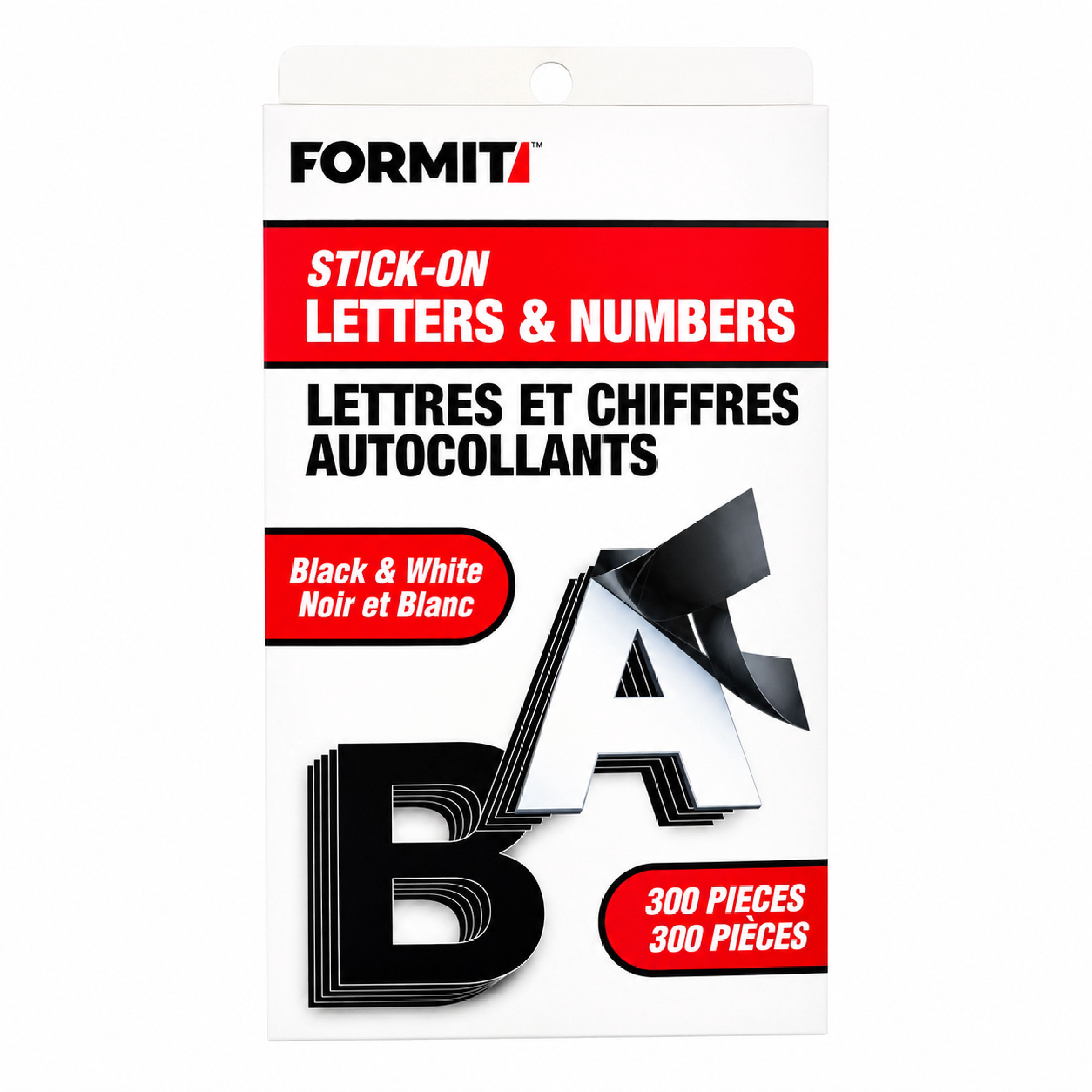Formit Black and White Self-Stick Bulletin and Project Board Letters ...