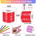 Lanyard String Kit, Cridoz 6Pack Glow in Dark Plastic Lacing Cord Gimp ...