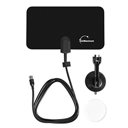 Digital Signal Indoor Leaf Flat TV Antenna For HDTV DTV HD VHF UHF FM ...