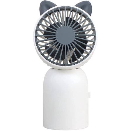 Cooling Fan Cartoon Cat Ear Mini Handheld USB Charging Fan Noiseless ...