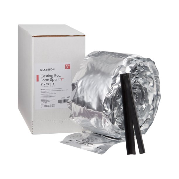 McKesson Padded Splint Roll - Fiberglass Orthopedic Casting Roll, 3 in ...