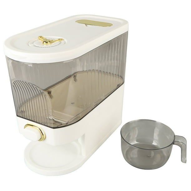 Dry Food Dispenserfor Flour,Rice Dispenser Clear Button Rice Dispenser ...