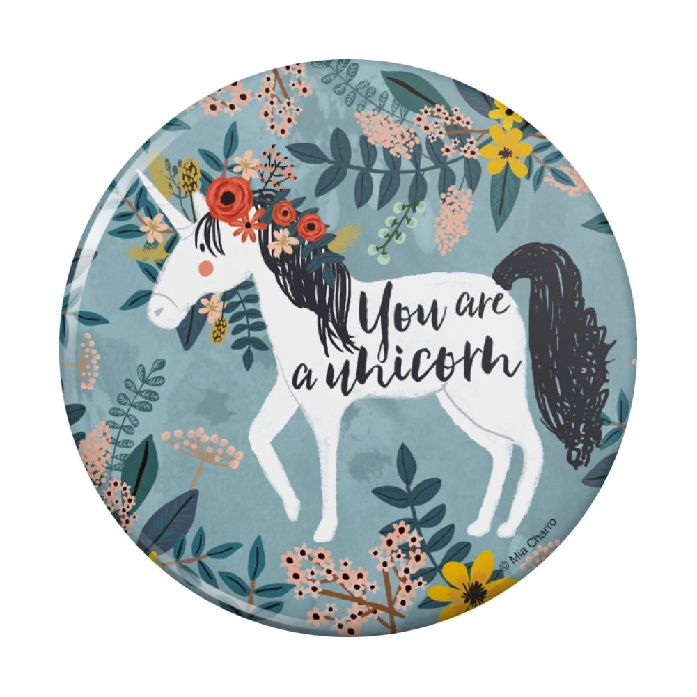 You are a Unicorn Unique Flowers Kitchen Refrigerator Locker Button ...