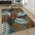 Allstar Rugs Allstar Modern Abstract Leaves Design Rug Chocolate 7' 0 ...