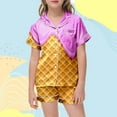 Big Little Girls Summer Clothes Set Comfortable Elastic Waist Button ...