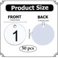 1Set Acrylic Pendants Flat Round with Number White 34x1mm Hole: 3.5mm ...
