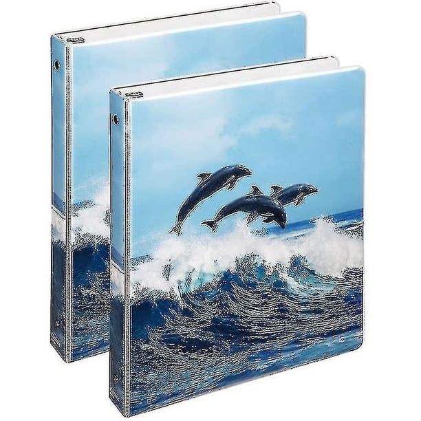 1-inch Cute 3-ring Binder Floral Designer Binders, 1 Round Rings Letter ...