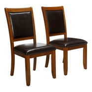 ACME Drake Side Chair, Gray Fabric & Espresso (Set of 2) - Walmart.com