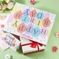 1 Set Happy Birthday Rectangle Paper Gift Tote Bags Shopping Bags with ...