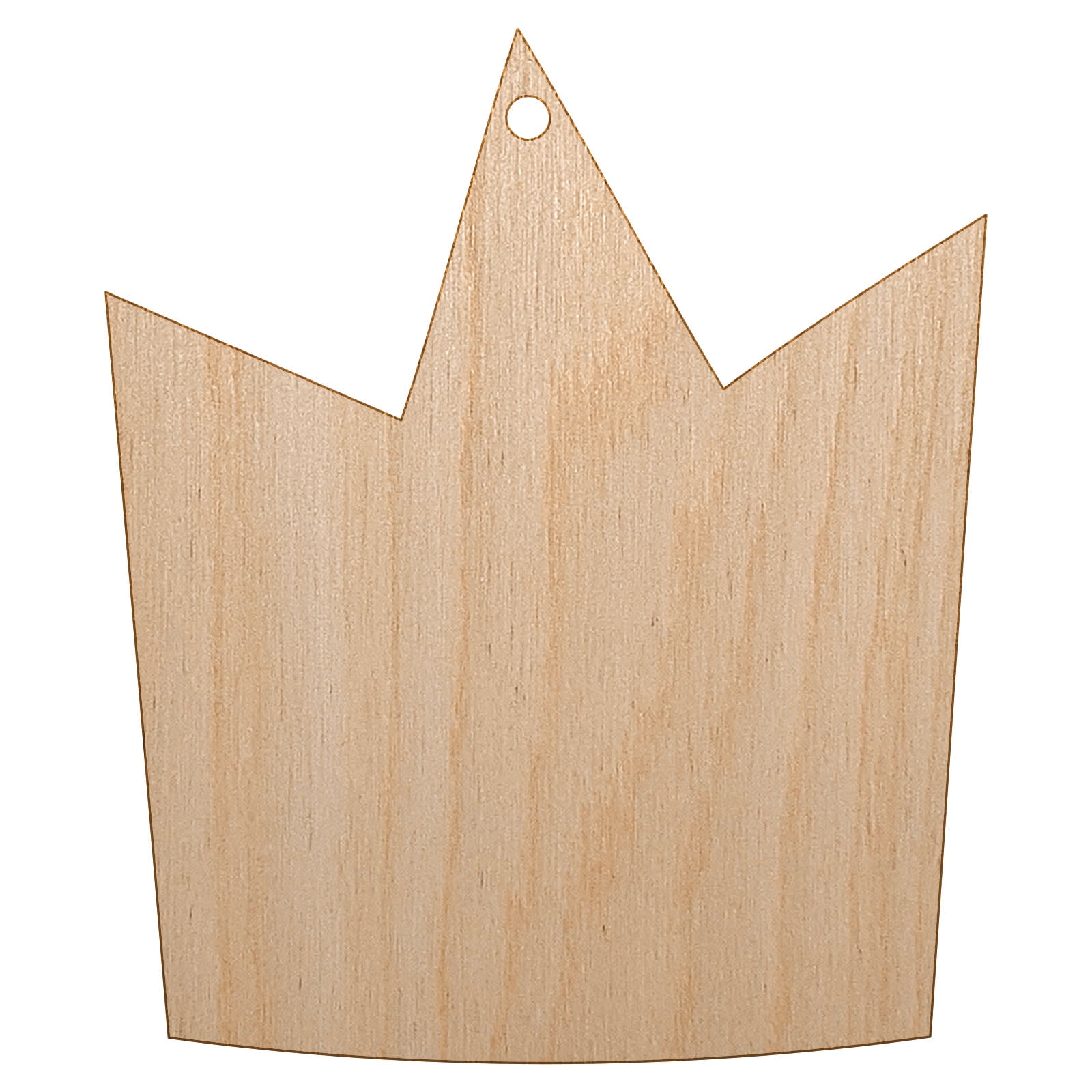 Silly Crown Wood Holiday Christmas Tree Ornament Unfinished DIY Pre ...