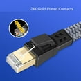 Flat CAT8 Ethernet Cable for Fast Speed 40Gbps Data Transfer and Stable ...