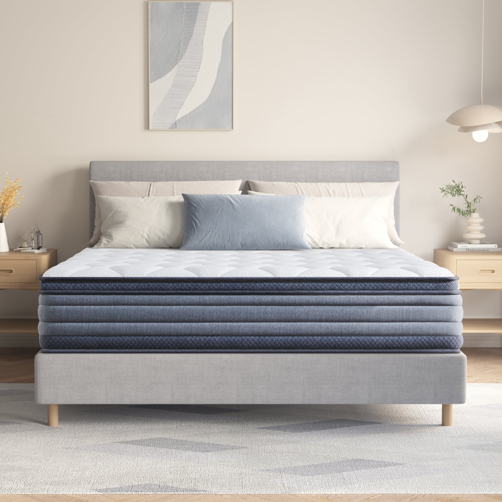 Click here for Queen Mattress  Lecuneey 12 Hybrid Memory Foam Ind... prices