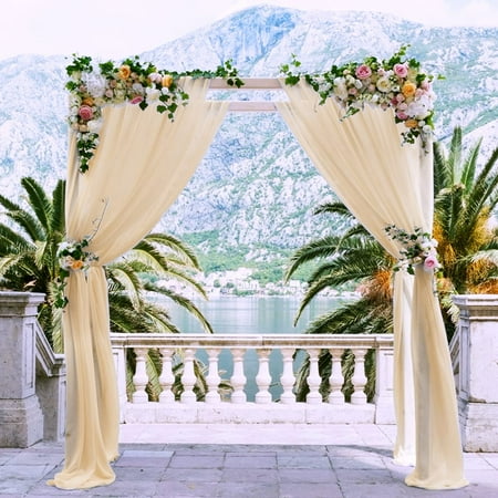 Wedding Arch Drape Champagne Fabric Backdrop Drapery for Bridal ...
