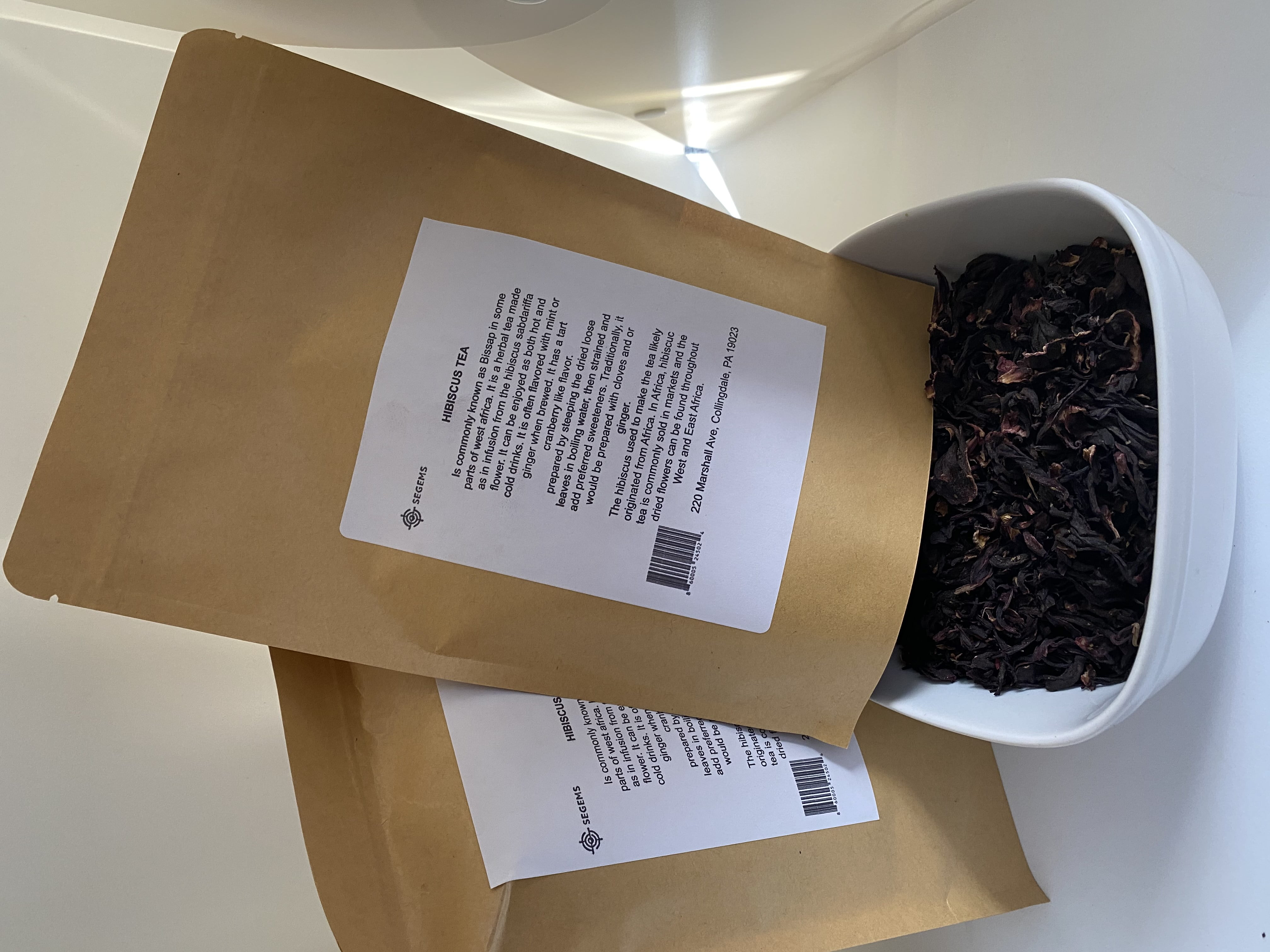 Segems Natural Organic Hibiscus Herbal loose Tea leaves (Bissap) 4 oz ...