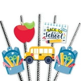 Big Dot of Happiness Back to School - Paper Straw Decor - First Day of ...