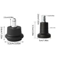 YIGSECU Pack Of 5 Fixed Castors Stationary Chair Feet set for Office ...