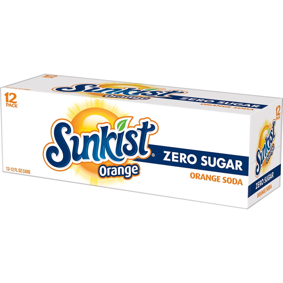 Buy Sunkist Zero Sugar Orange Soda, 12 fl oz cans, 12 pack Online at ...