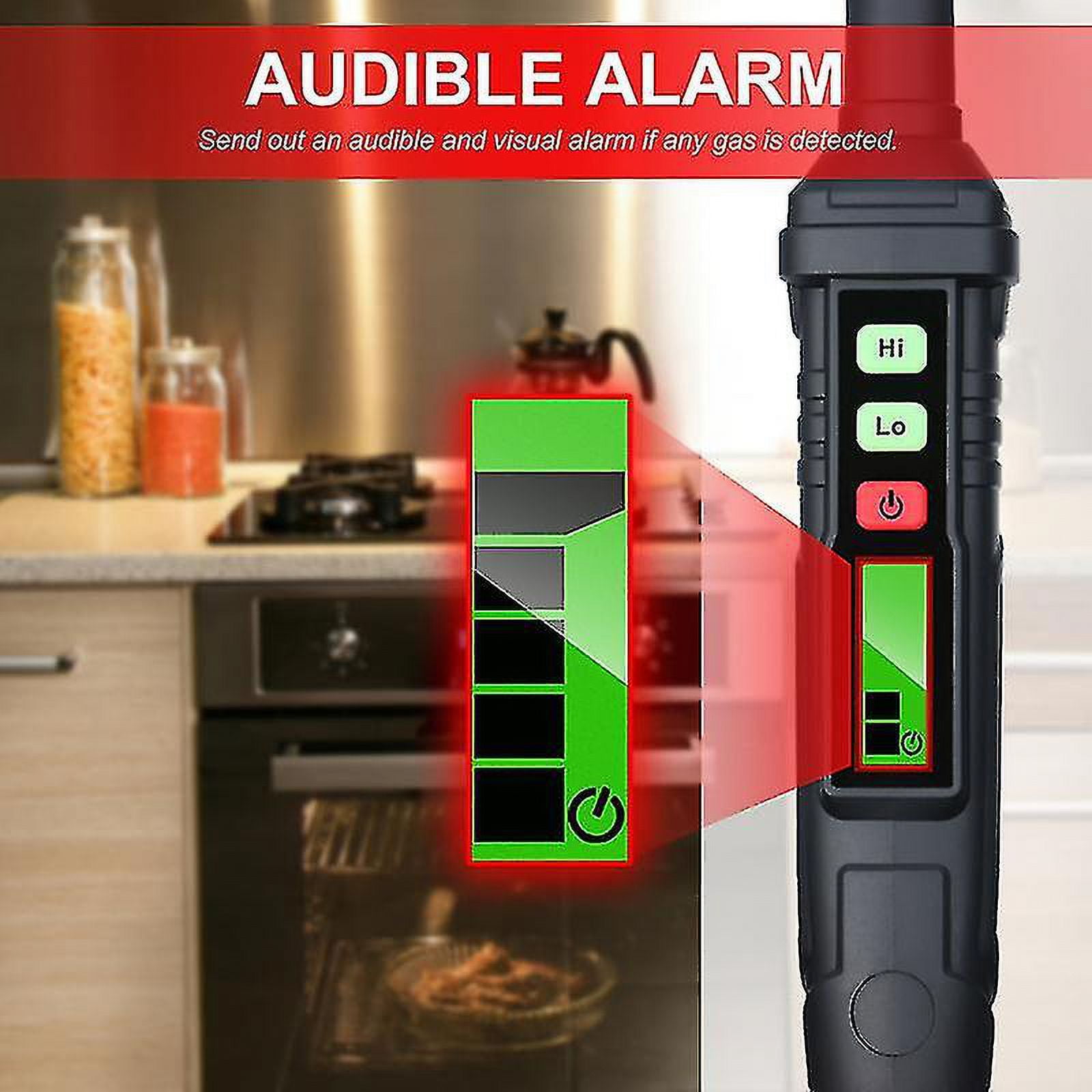 Detector de fugas de gas portátil Alarma Detector de gas combustible ...